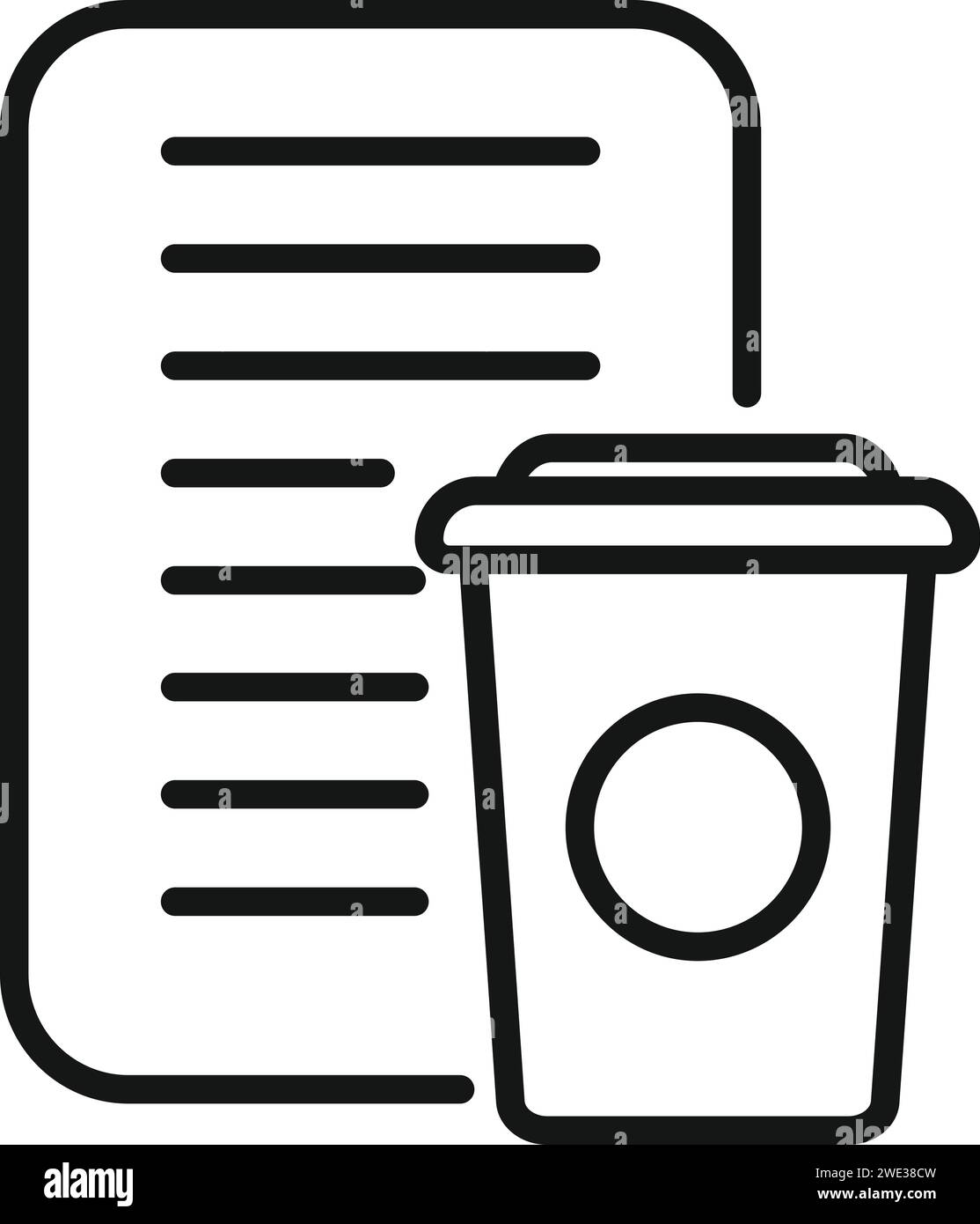 Home late work coffee cup icon outline vector. Time night energy. Ready ...