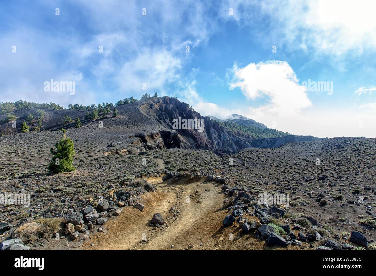 Volcano Trail on the island of La Palma (Canaries, Spain Stock Photo ...