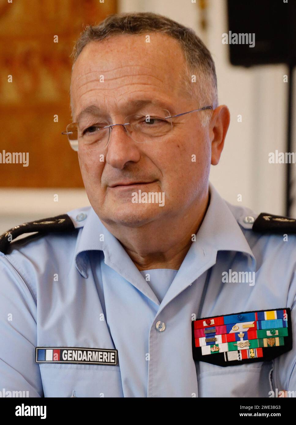 Paris, France. 22nd Jan, 2024. Director General of the Gendarmerie ...