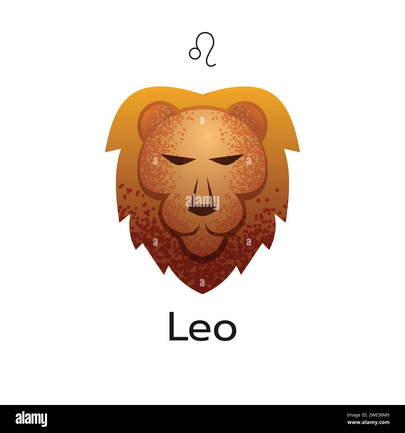 Leo zodiac sign logo icon isolated horoscope symbol on white background ...