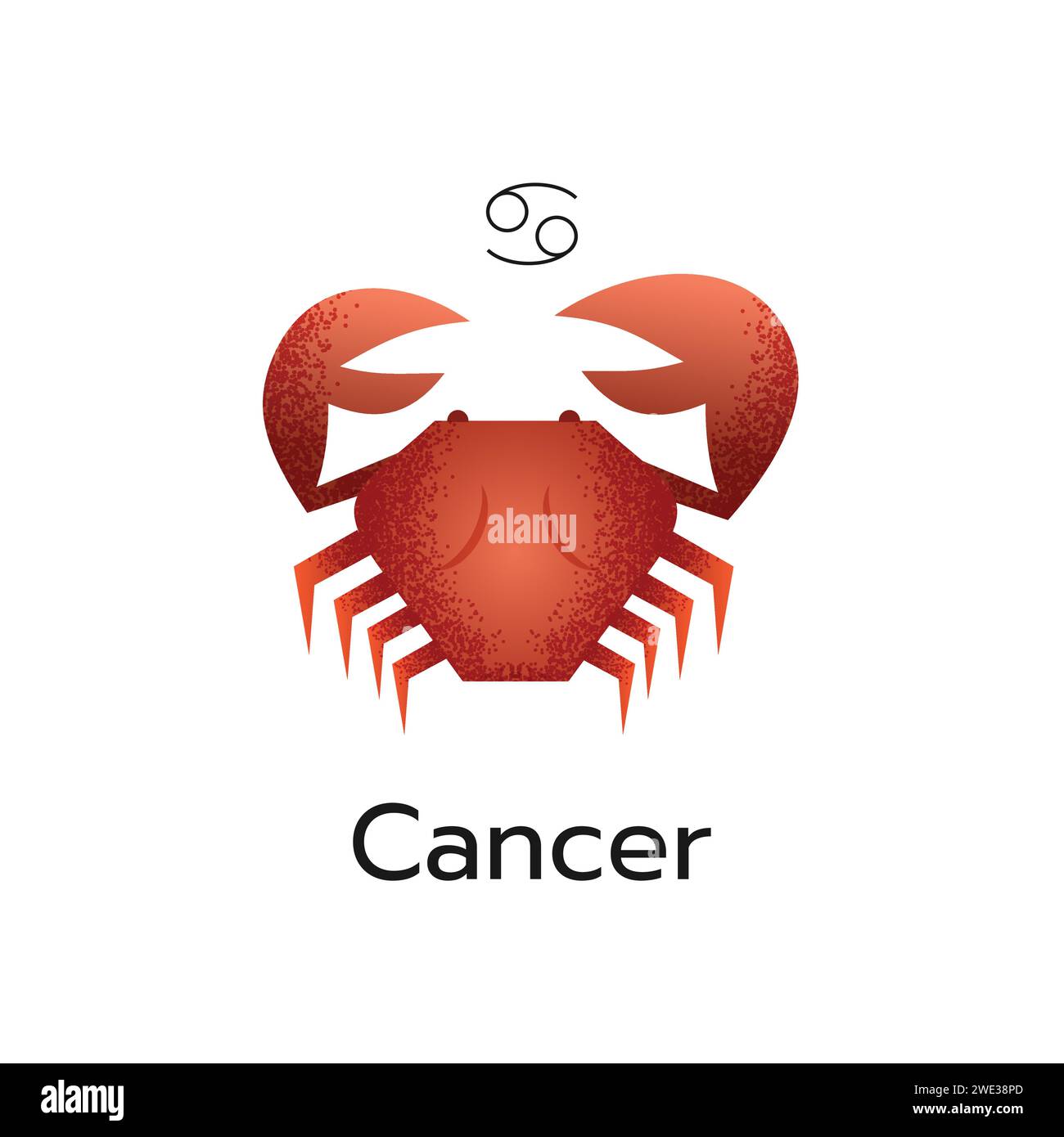 Cancer zodiac sign logo icon isolated horoscope symbol on white ...