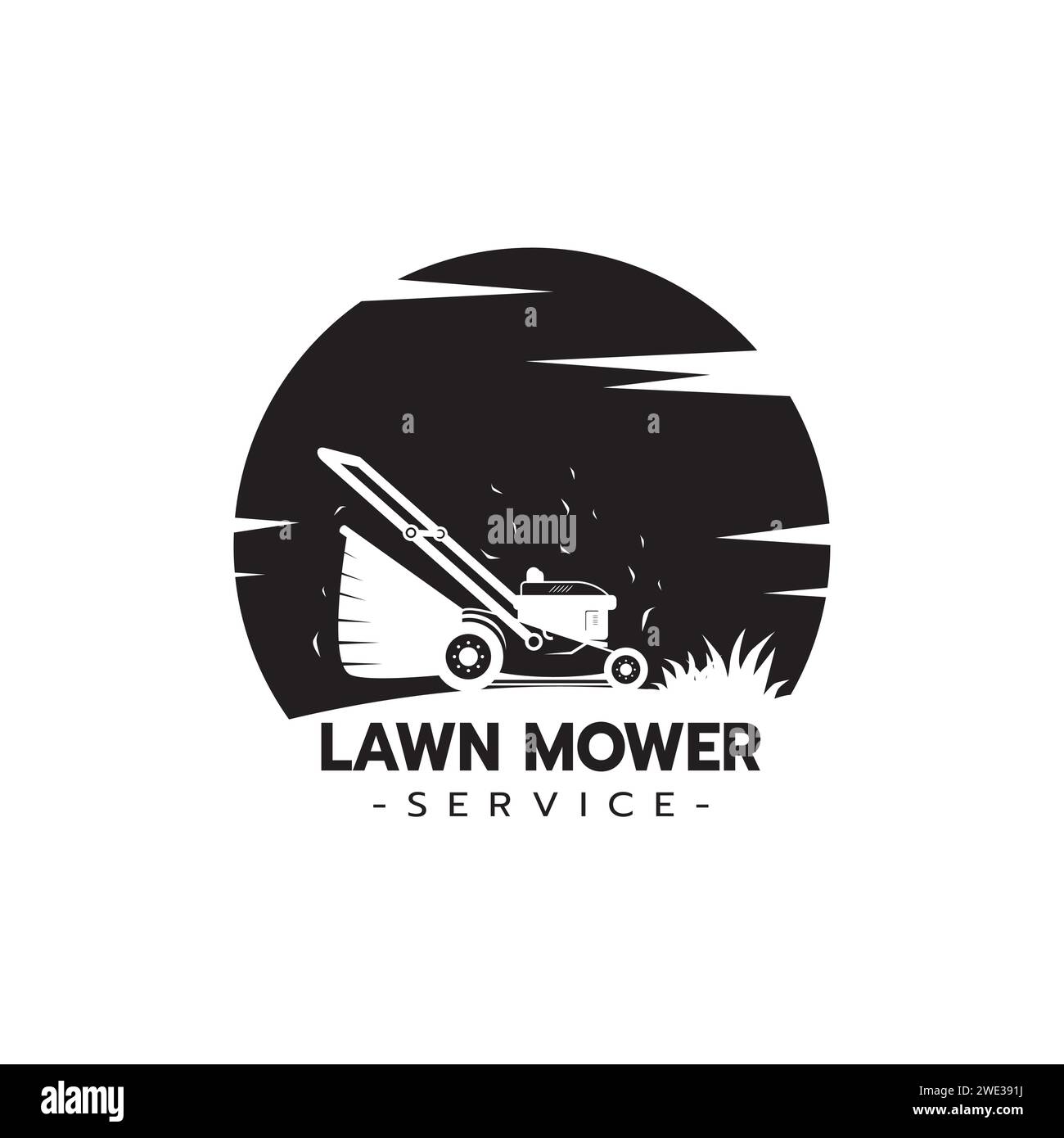 Lawn mower service logo icon isolated,Lawn mowing cutting grass ...