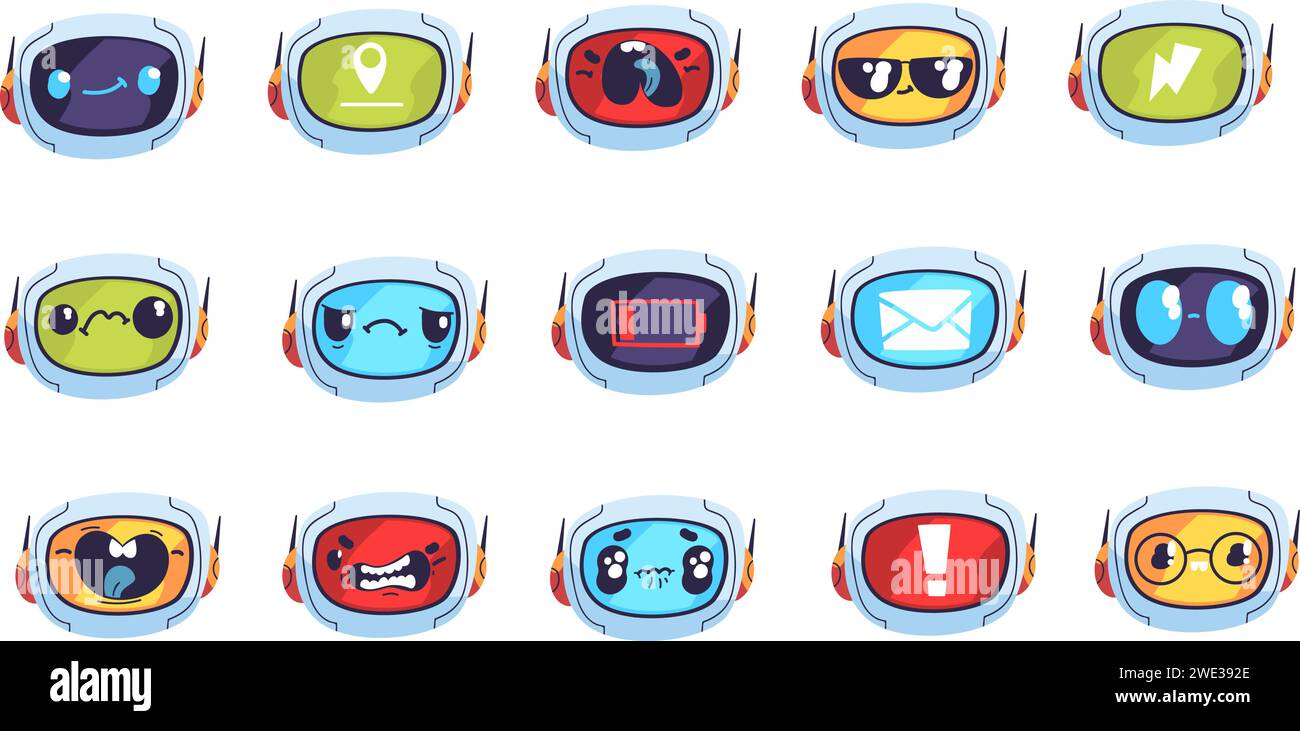 Robot Emoji Robots Avatar Expression Bot Laughing Face Smile Emotion Computer Eyes Cute