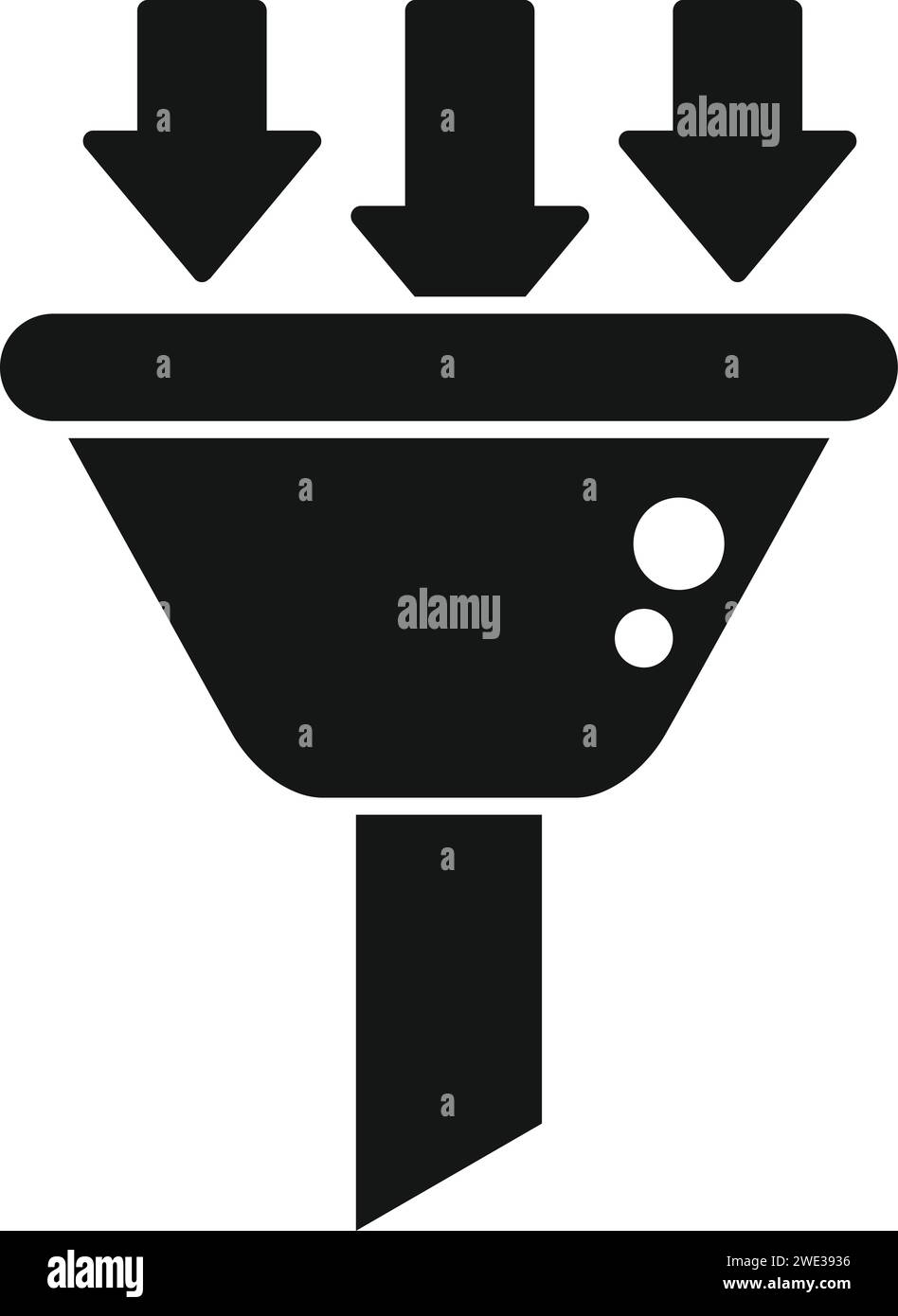 Filter funnel commerce icon simple vector. Mobile target. App people ...