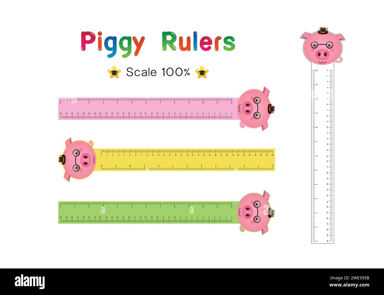 Ruler head measuring Stock Vector Images - Alamy