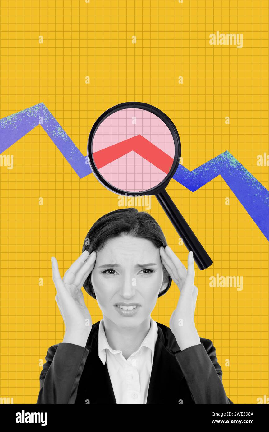 Collage artwork template of sad upset woman touch templates suffering ...