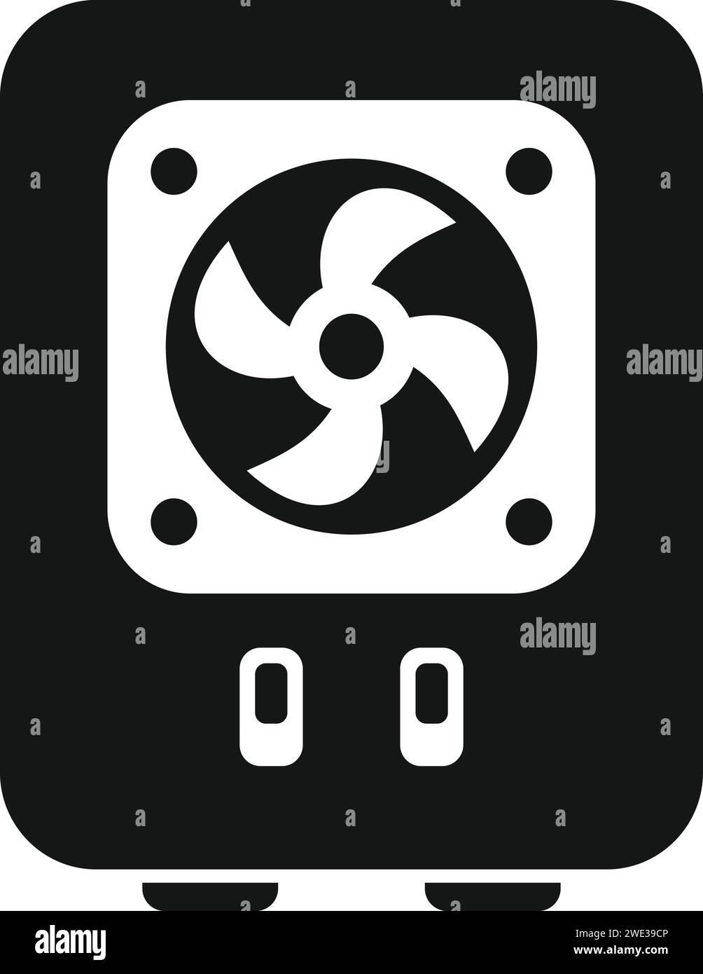 Broken fan unit icon simple vector. Air conditioner repair. Service at ...