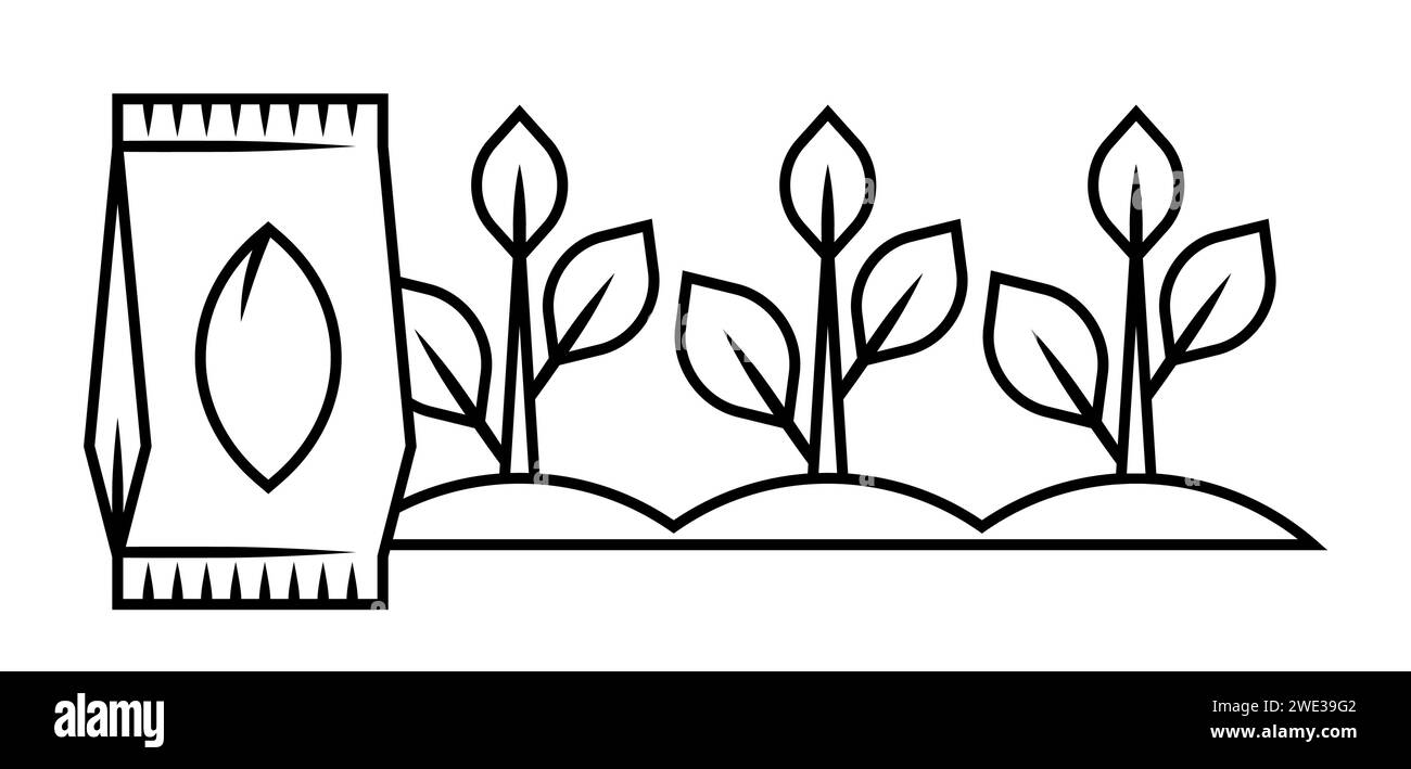 Package of seeds for sowing. Agricultural, cultivation and planting ...