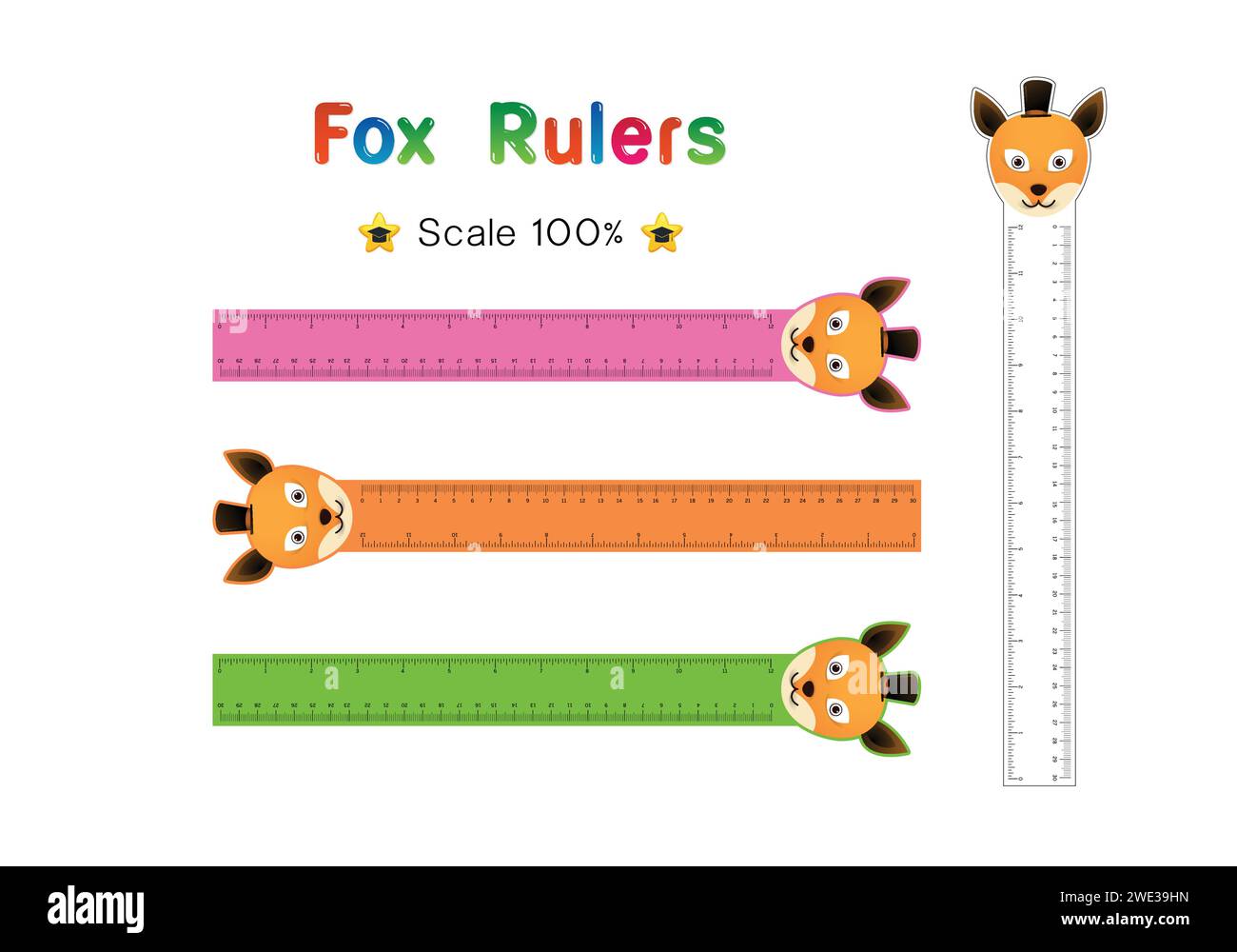 Ruler head measuring Stock Vector Images - Alamy