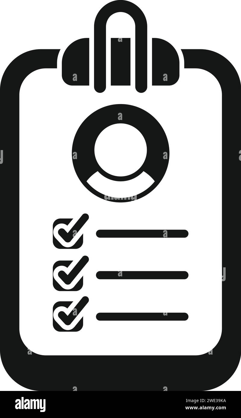 Approved board candidate icon simple vector. New cv hr. Business head ...