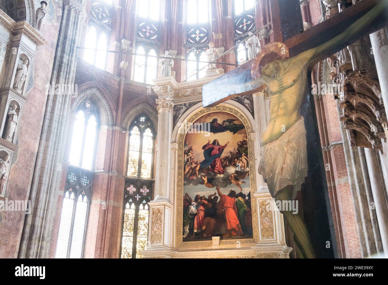 Crucifix from XIII century and Italian Renaissance Assumption of the ...