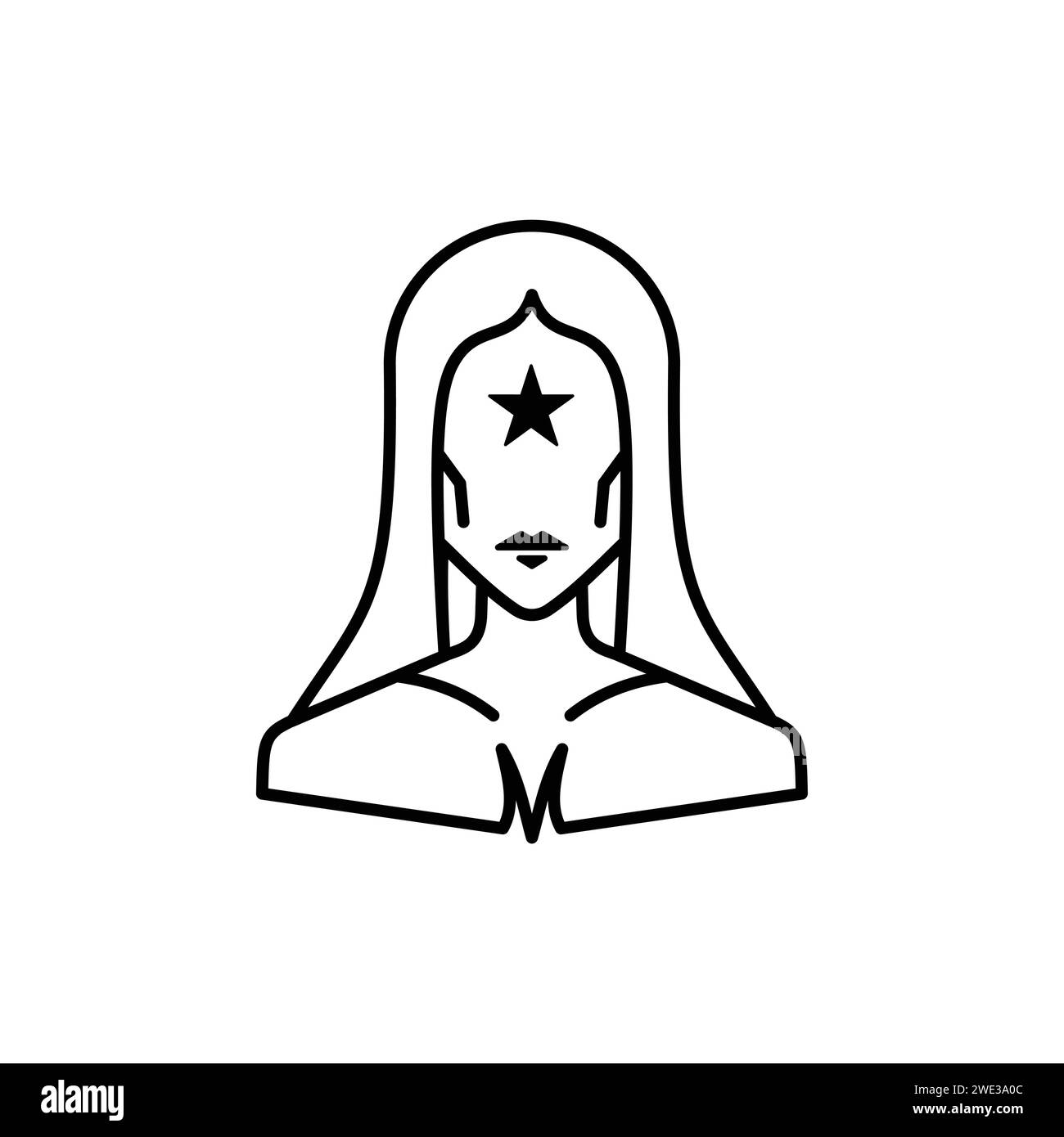 Virgo Zodiac Sign Logo Icon Isolated Horoscope Symbol Vector