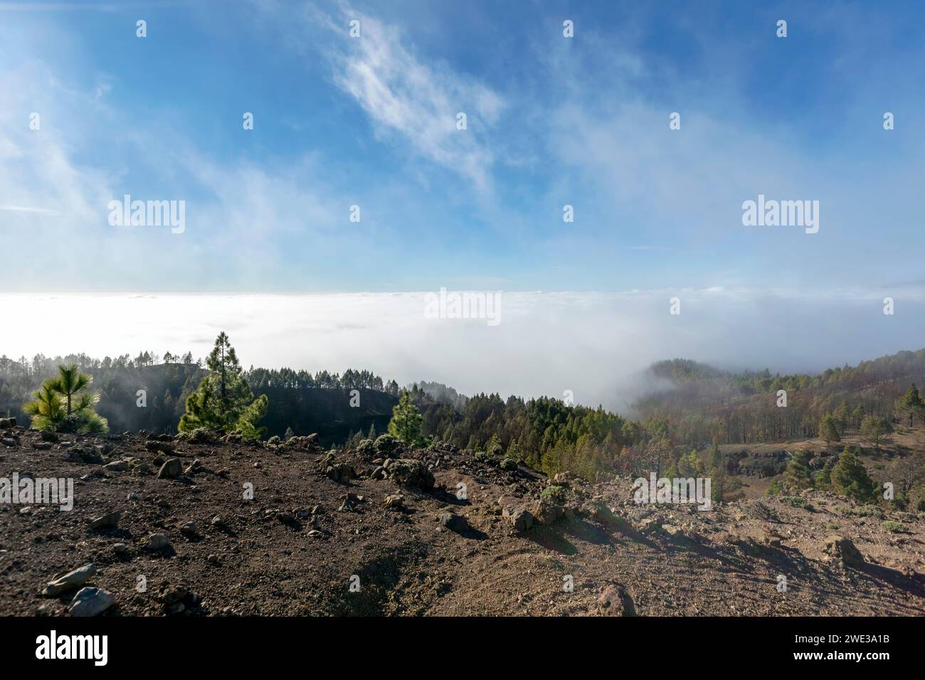 Volcano Trail on the island of La Palma (Canaries, Spain Stock Photo ...
