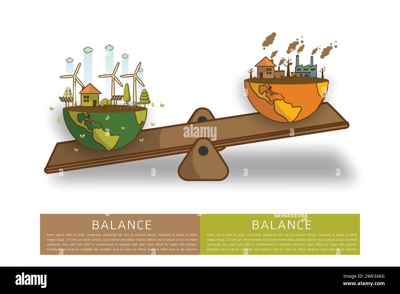 The different of Environmentally landscape factory and forest ,green ...