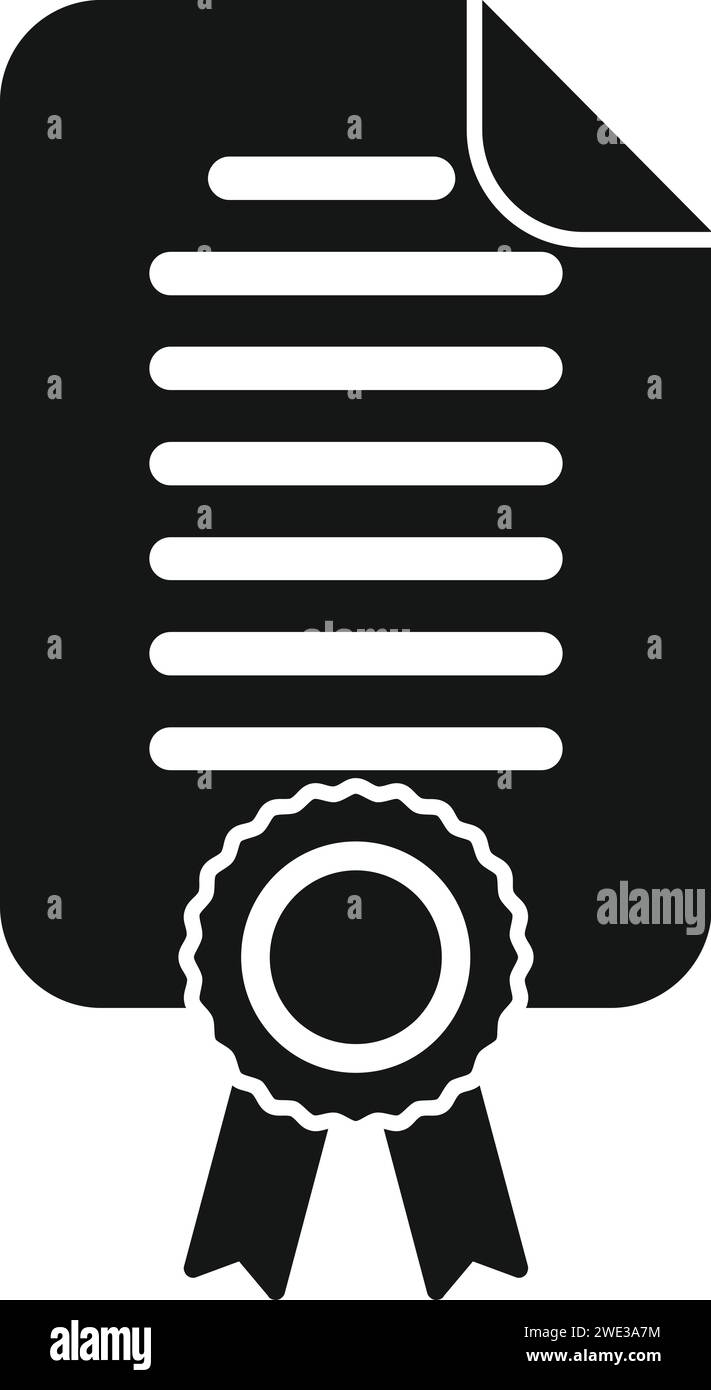 Emblem diploma icon simple vector. Portfolio trade hr. Business career ...