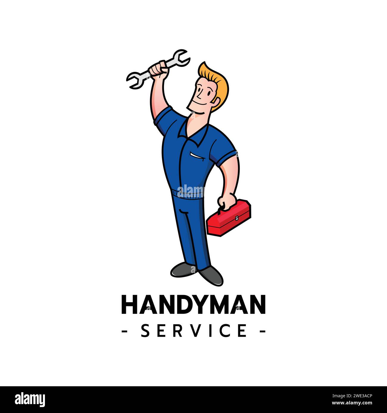 Mechanic Man Logo, Handyman for Service, Repairman or Maintenance ...