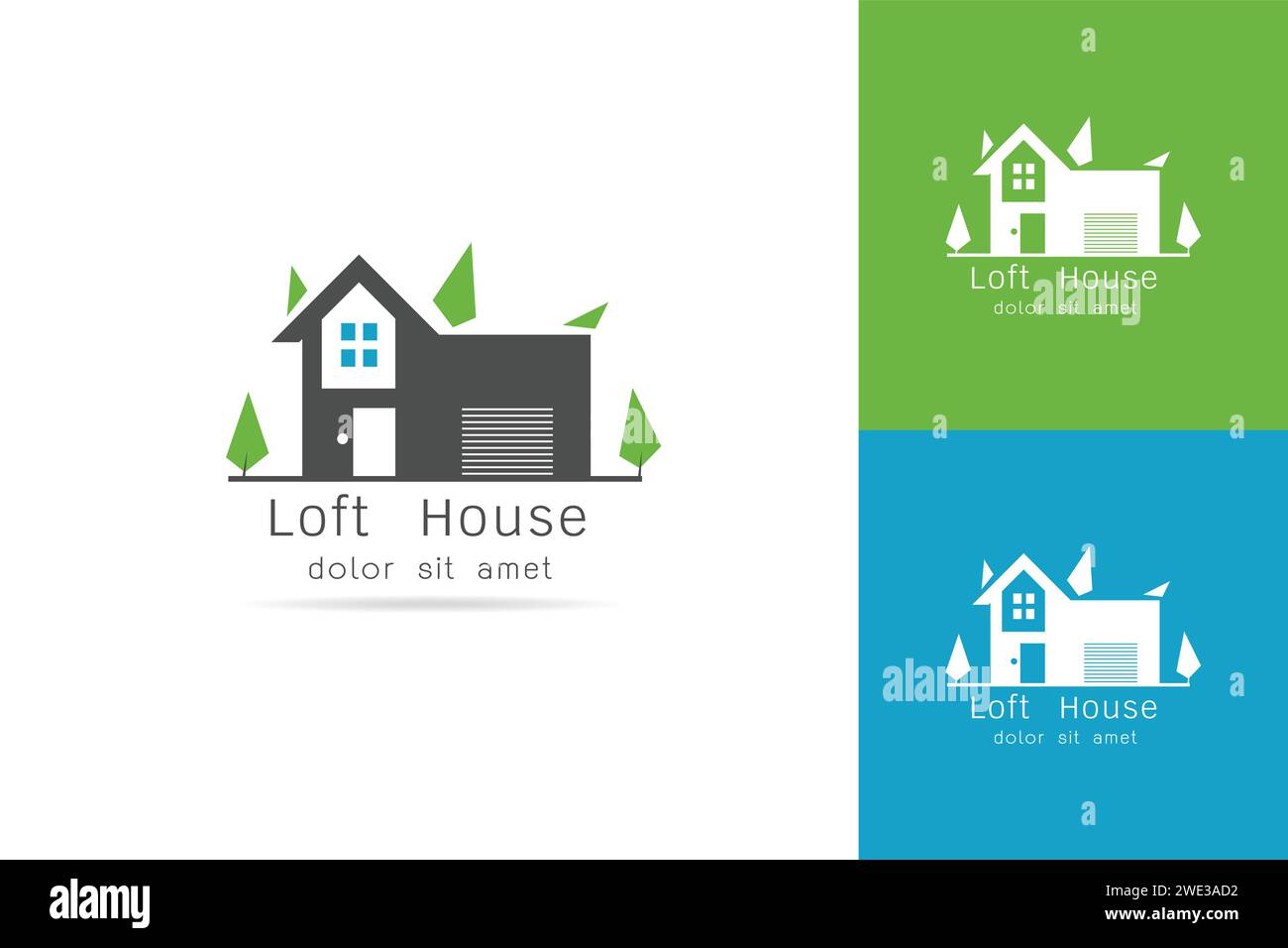 Creative Real Estate Logo Design. Loft house Logo Design. Real Estate ...