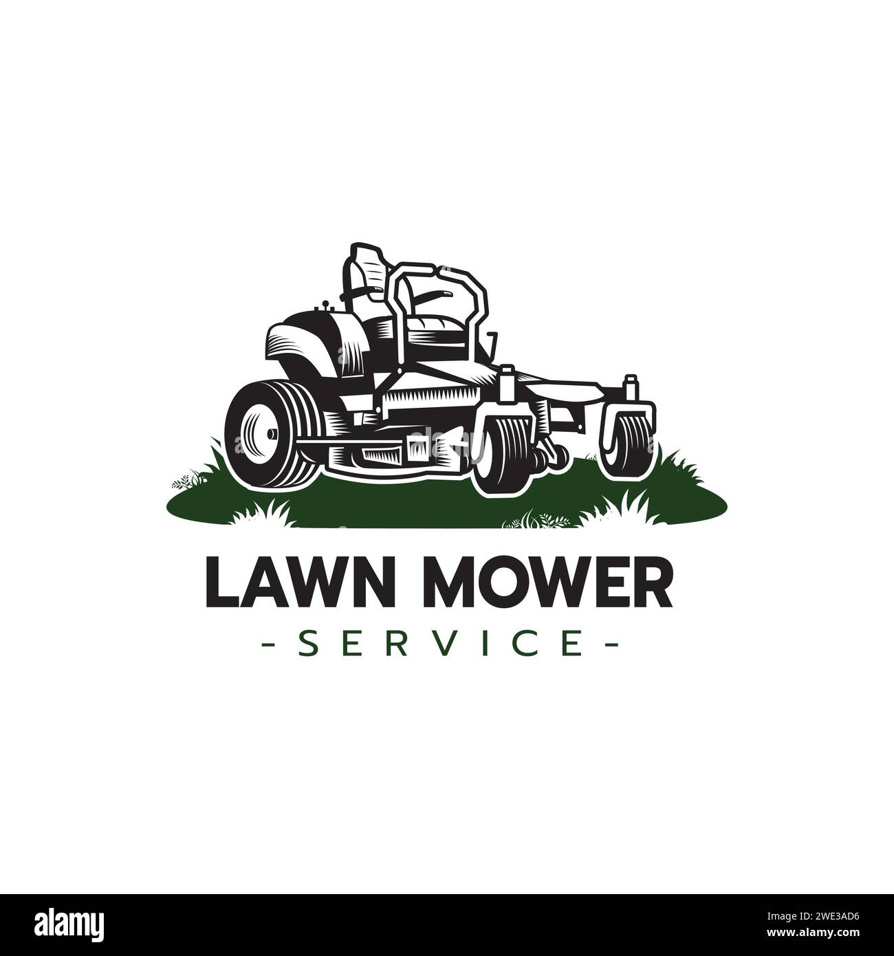 Lawn mower service logo icon isolated,Lawn mowing cutting grass ...