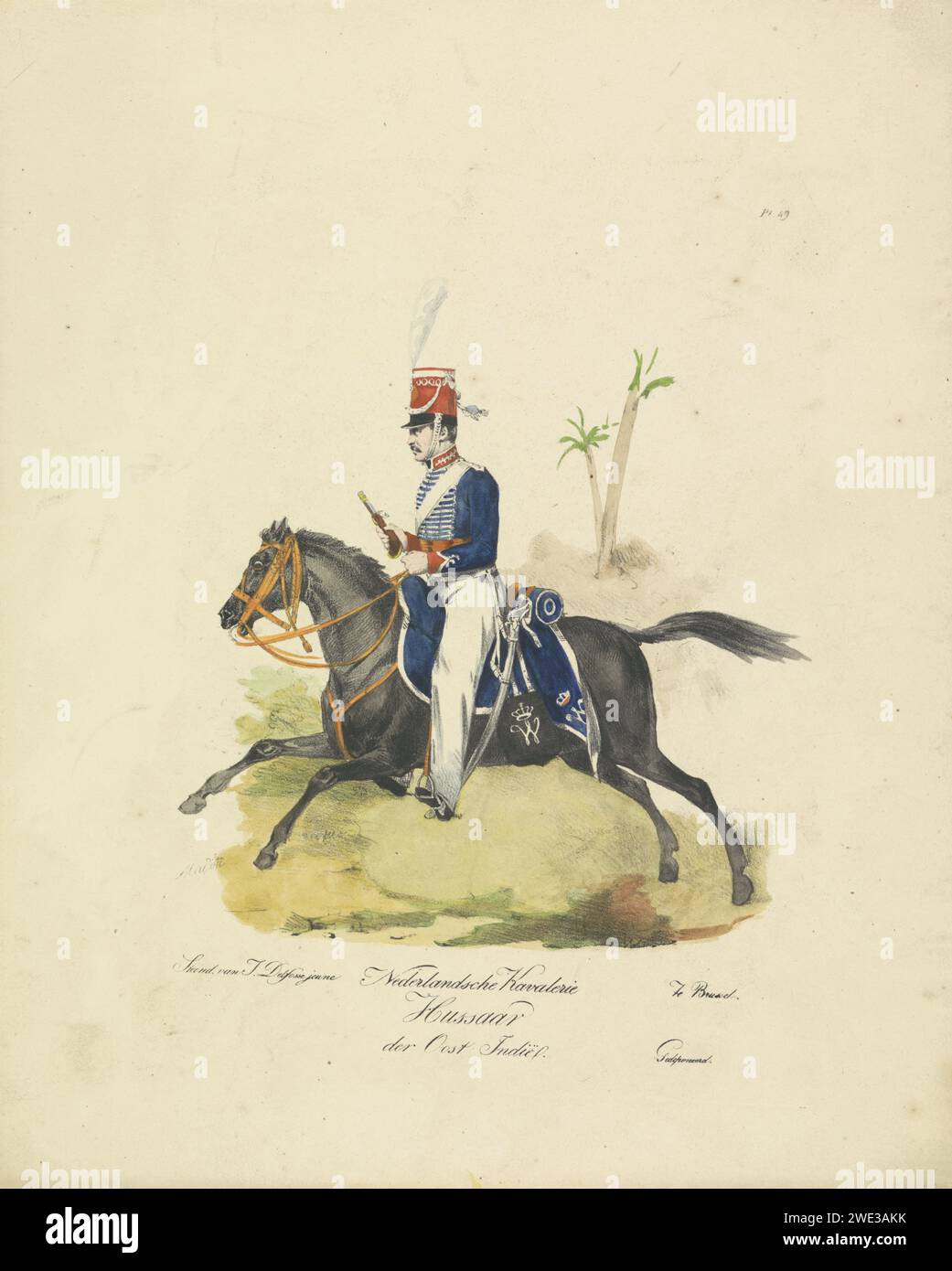 HUZAAR of the Dutch Indian Army, 1820-1825, Jean Baptiste Madou, 1825 ...
