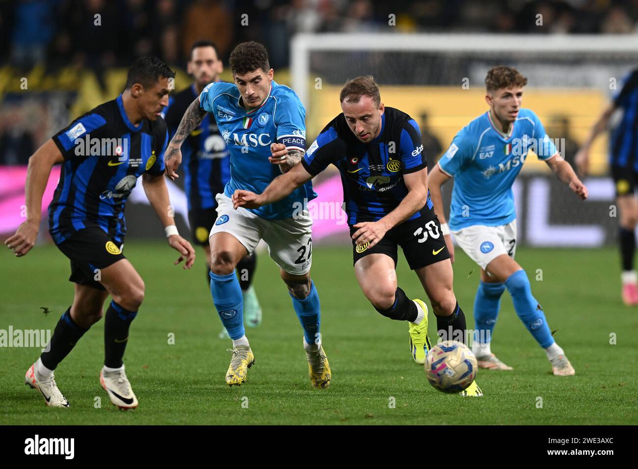 Riyadh, Saudi Arabia. 22nd Jan, 2024. Alexis Sanchez (Inter)Giovanni Di ...