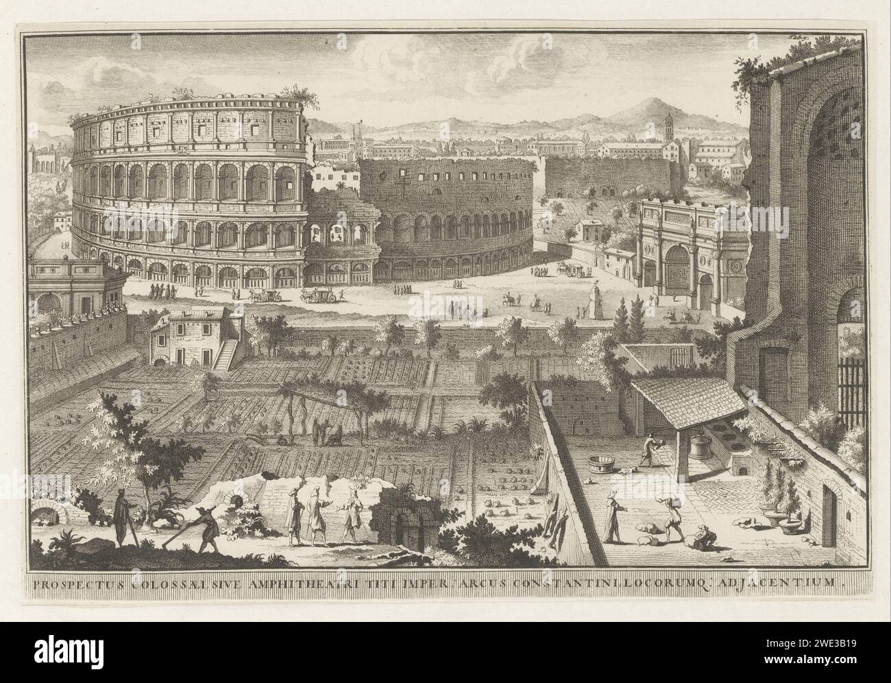 Colosseum and De Boog van Constantijn in Rome, Jacobus Baptist, After ...
