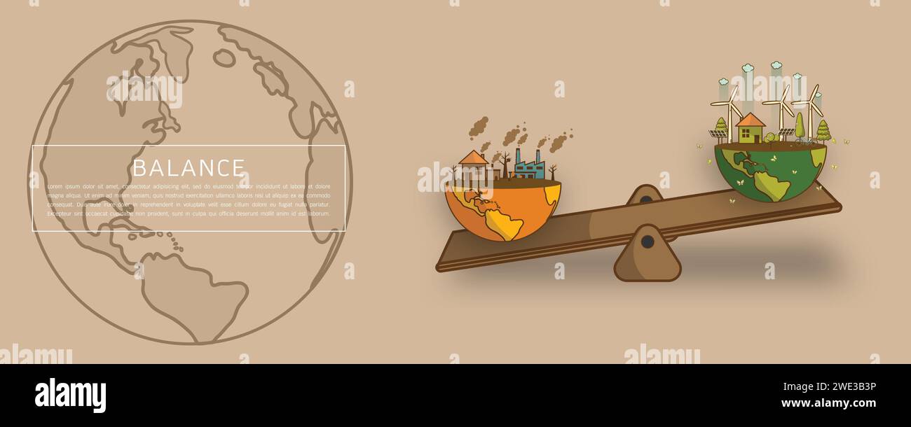 The different of Environmentally landscape factory and forest ,green ...