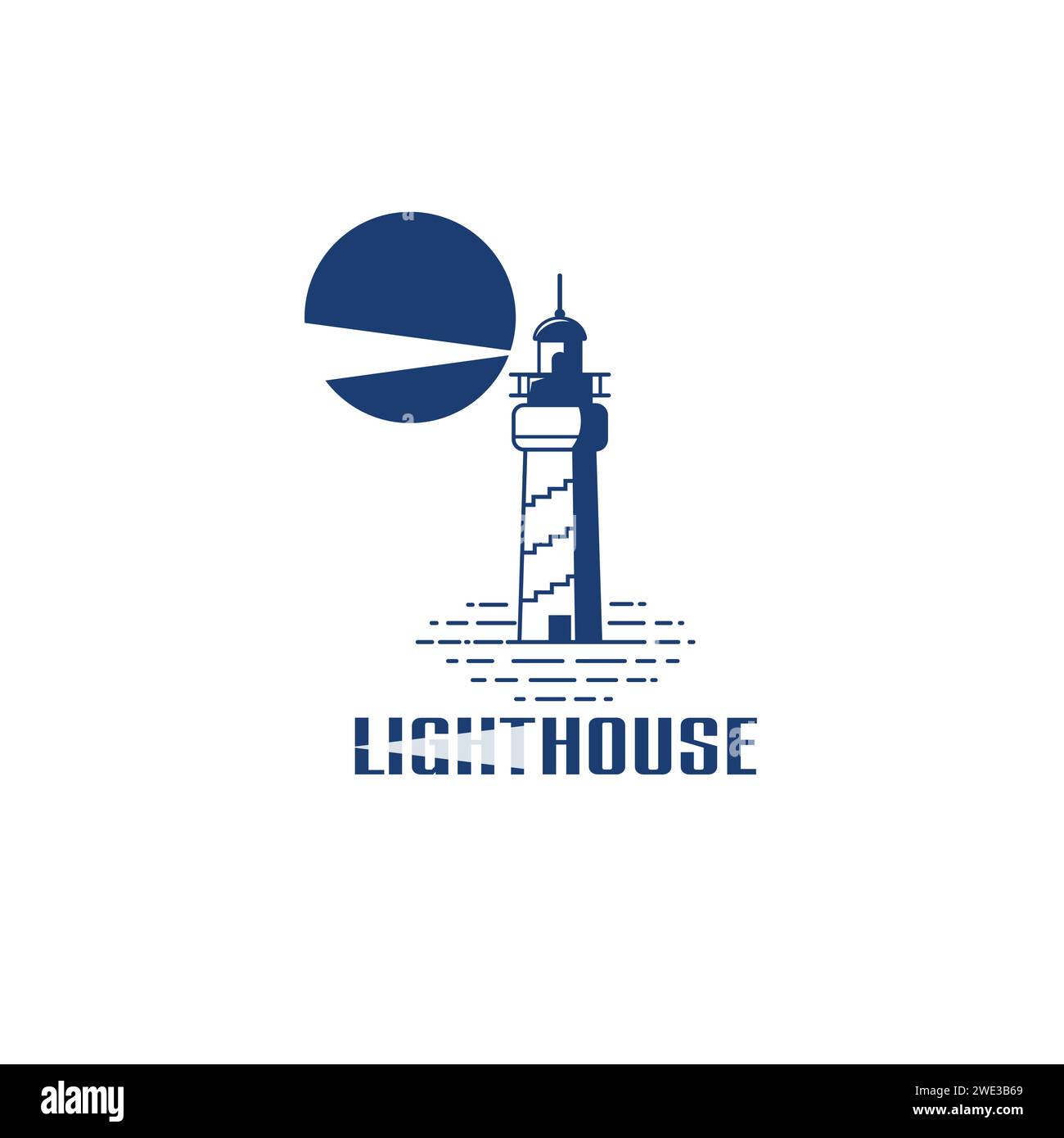 Set of minimal Lighthouse logo icon template vector illustration design ...
