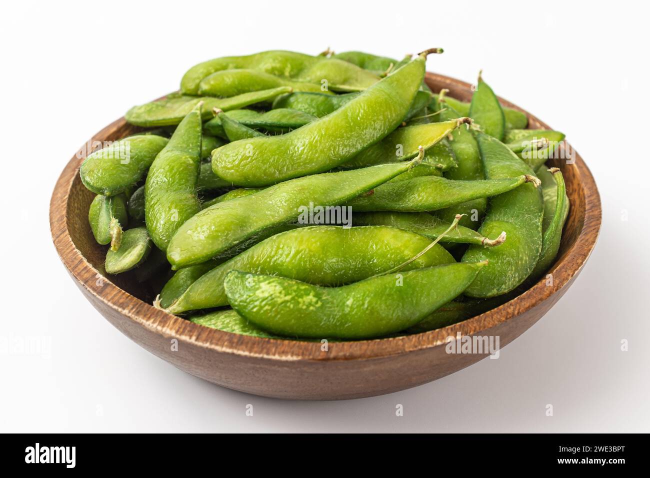 Edamame on a white background Stock Photo - Alamy