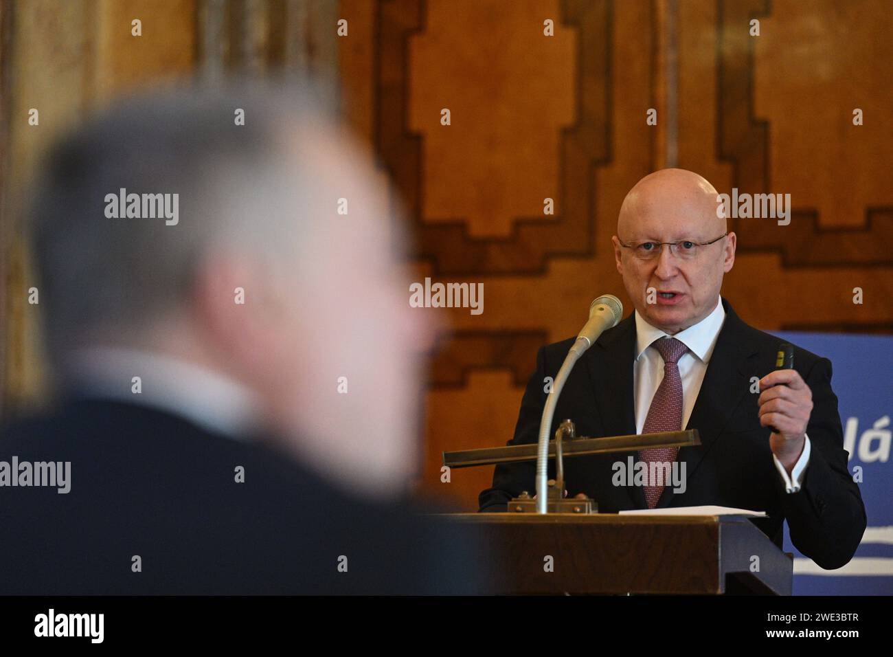 Prague, Czech Republic. 23rd Jan, 2024. Energy group CEZ CEO Daniel ...