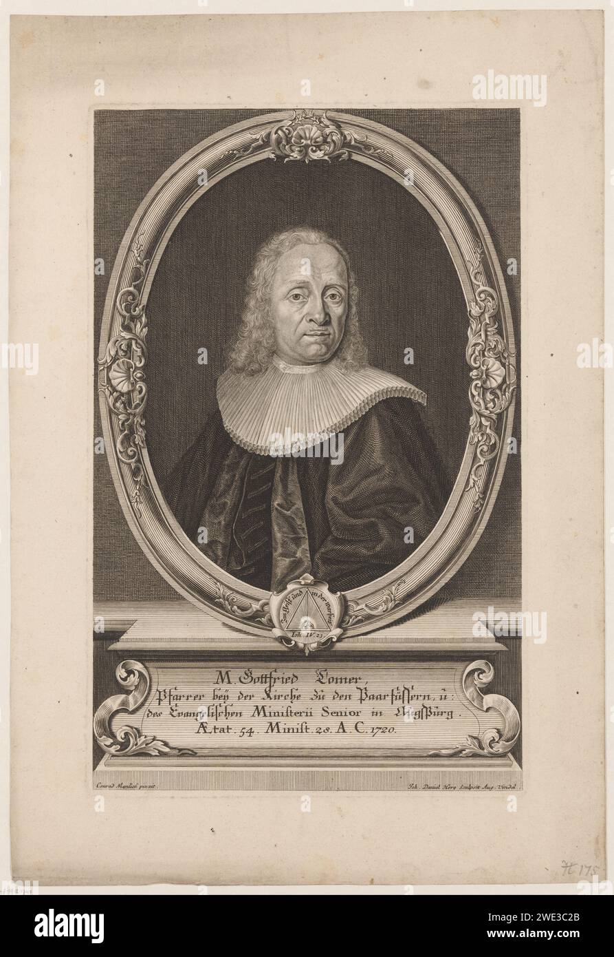 PortraT van Gottfried Lomer, Johann Daniel Herz (I), After Conrad ...
