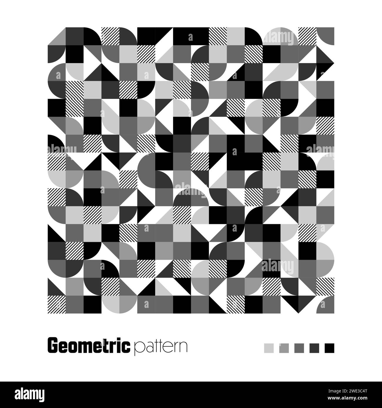 Geometric trendy pattern, Bauhaus style. Modern background with simple ...