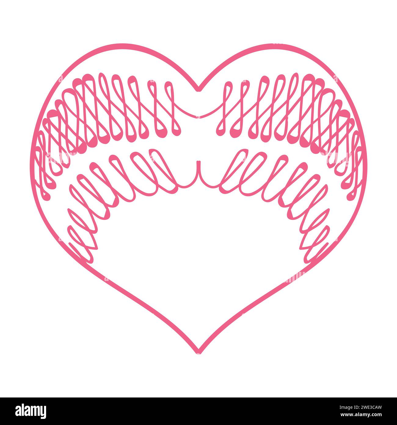 Heart with an openwork pattern. Open illustration isolated on white ...