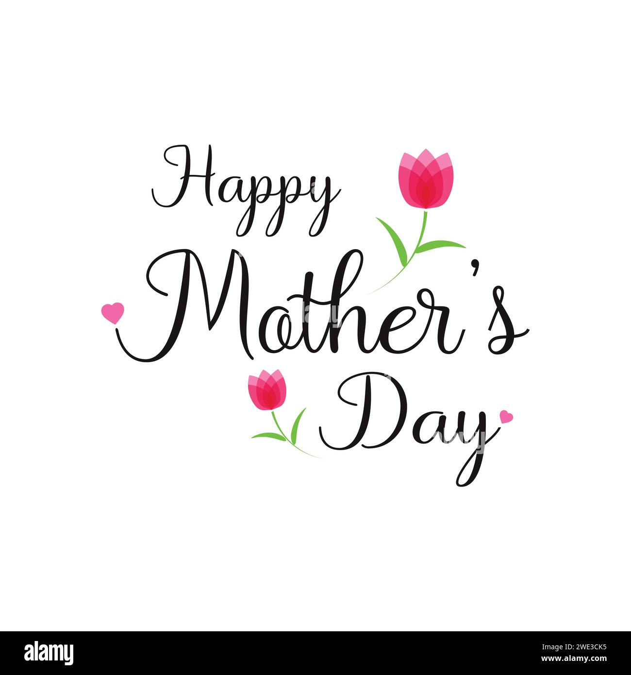 Happy Mothers Day Lettering Stylized Image Of Mothers Day Greeting