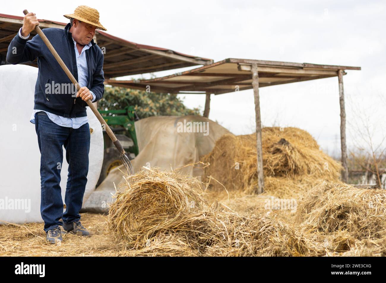 Farmer pitchfork hi-res stock photography and images - Alamy