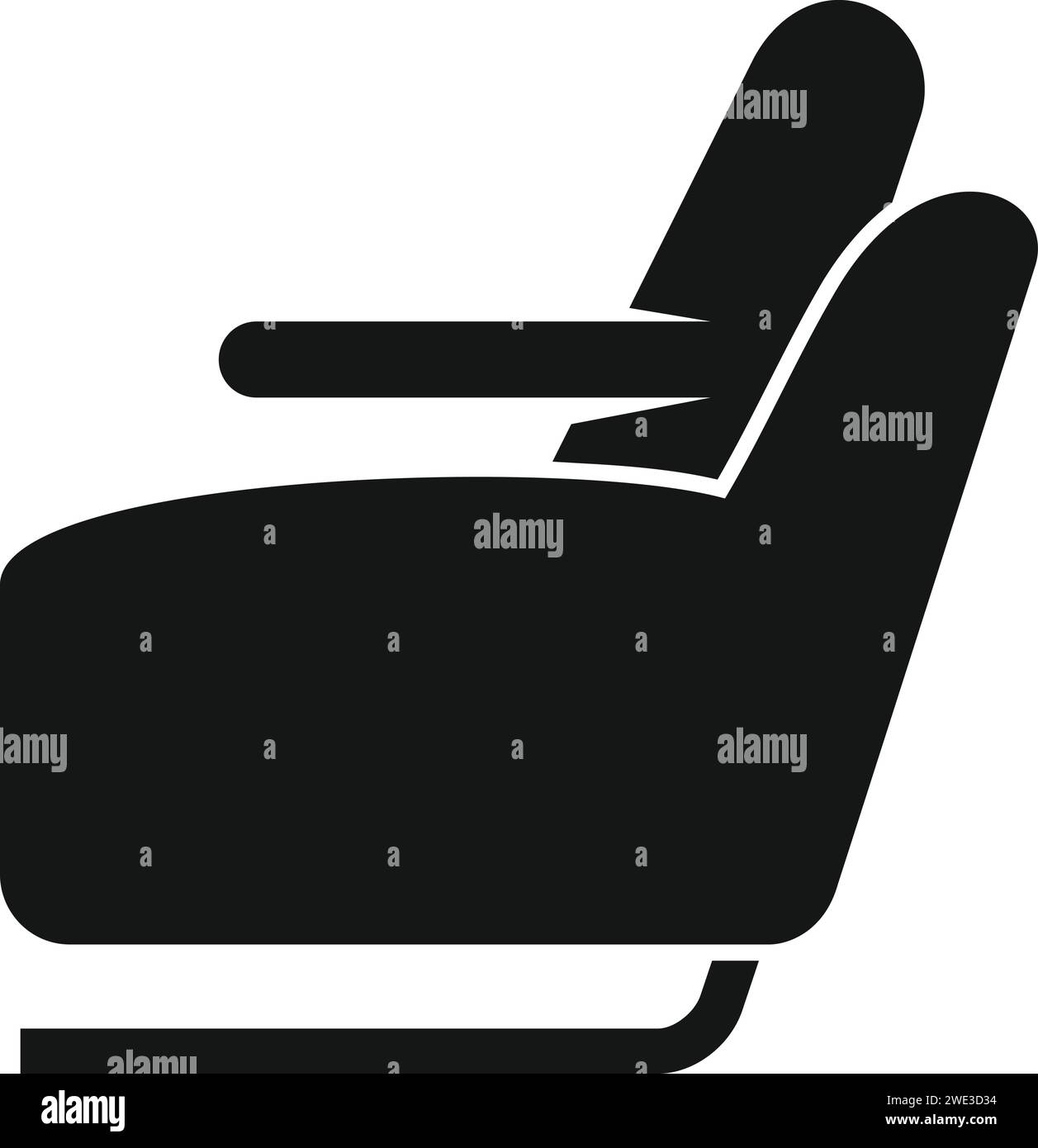 Private airplane seat icon simple vector. Inside aero. Premium board ...