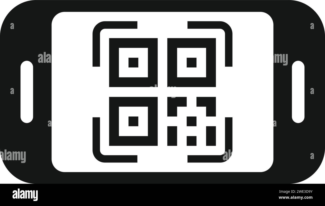 Label pay scan icon simple vector. Label cell. App symbol device Stock ...