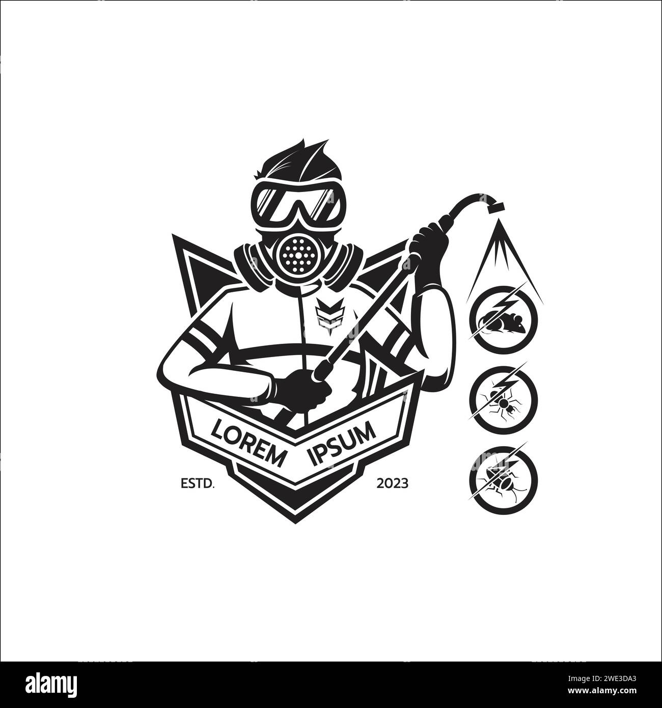 Spray on chemical Stock Vector Images - Alamy