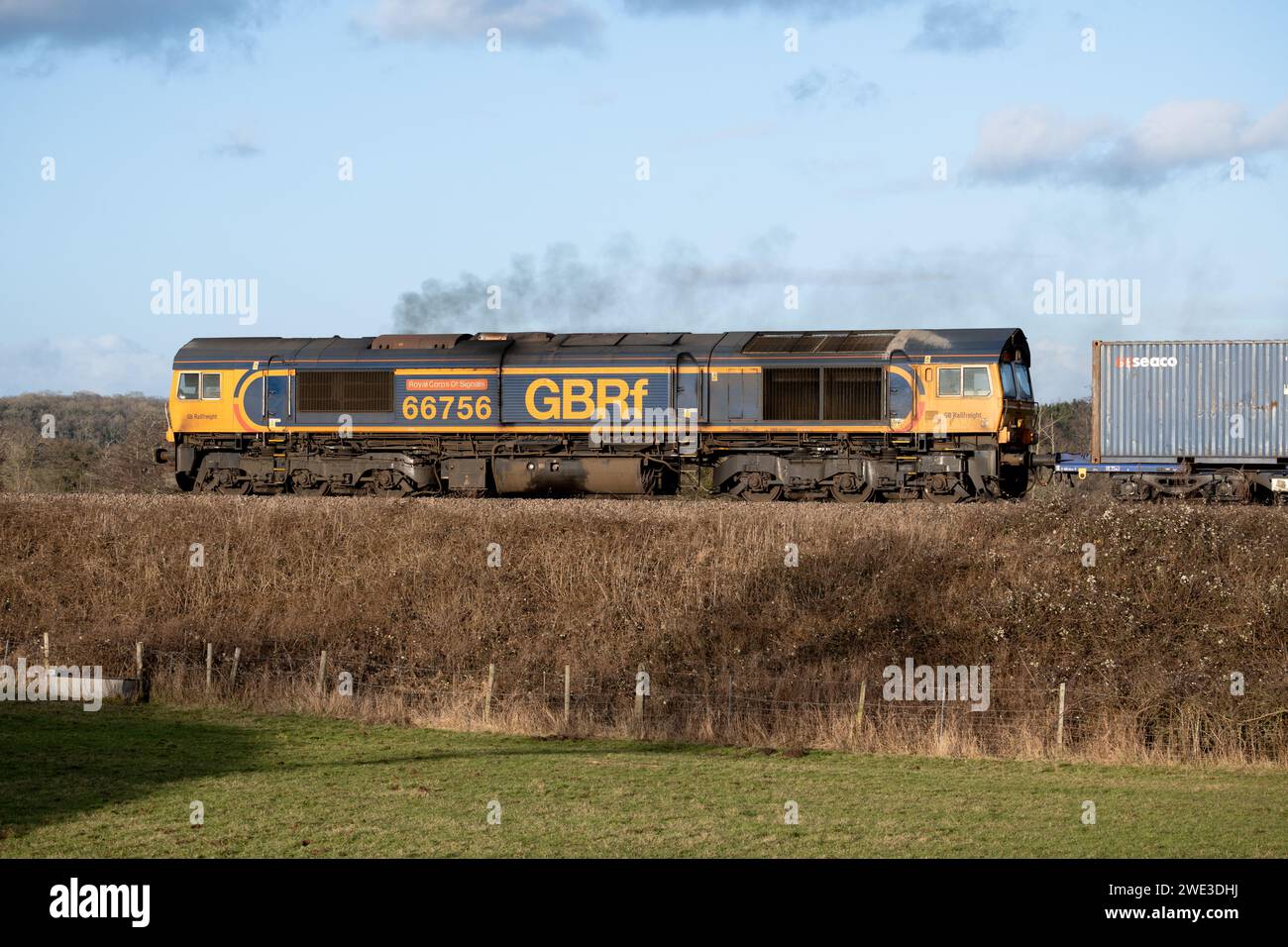 GBRf class 66 diesel locomotive No. 66756 "Royal Corps of Signals ...