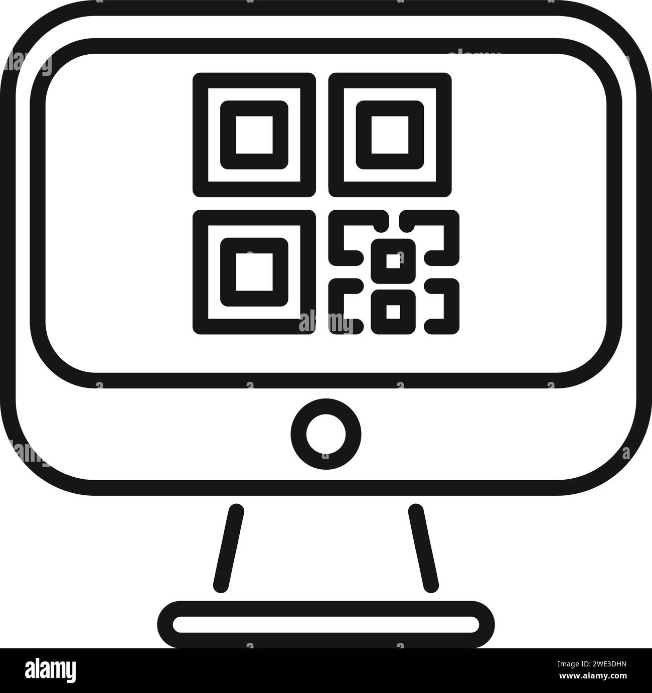 Scanning qr code with mobile smart phone qr code payment Black and ...