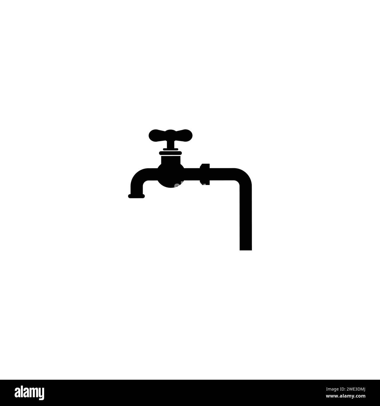 Faucet plumbing silhouette logo icon isolated symbol vector ...