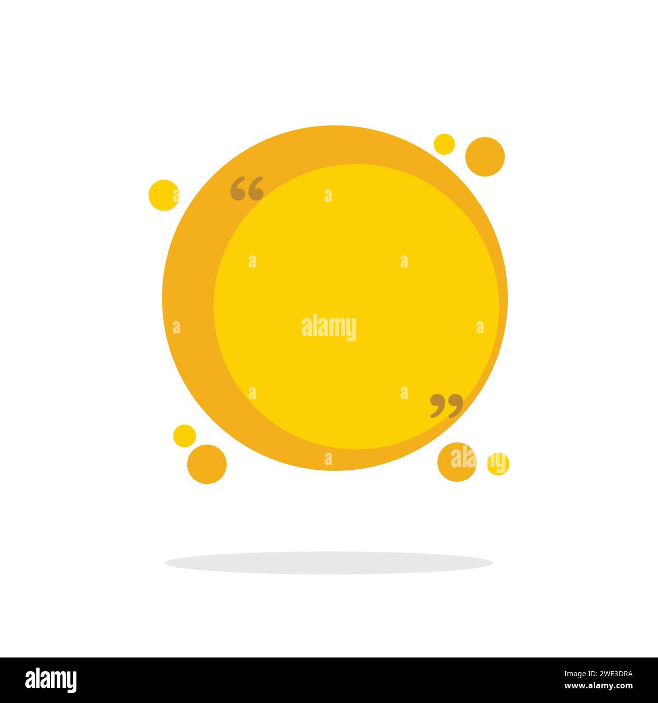 Quote box frame icon in flat style. Dialogue speech on isolated ...
