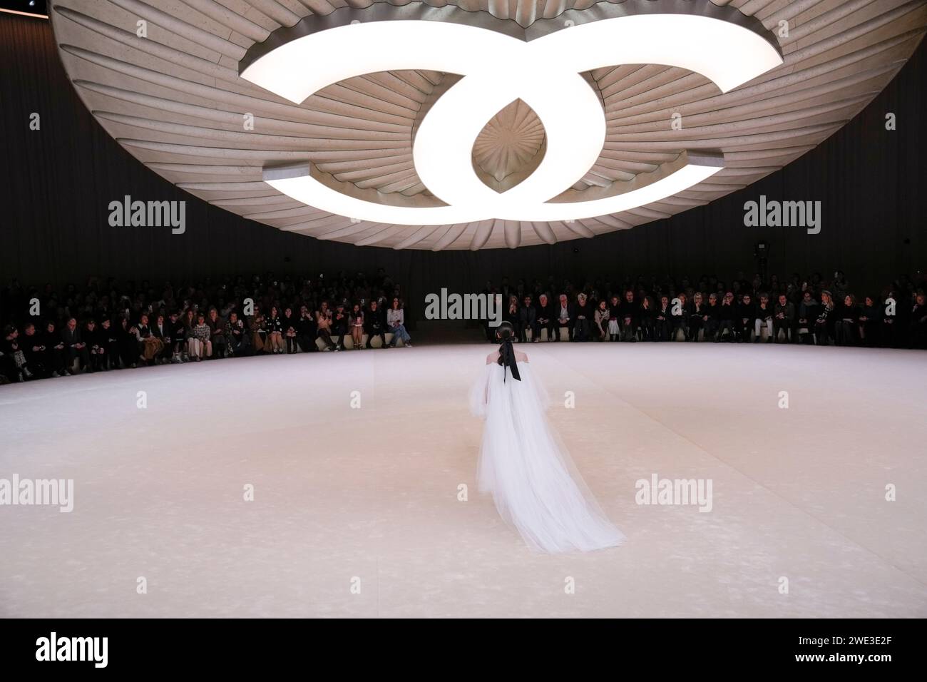 A model wears a creation for Chanel as part of the Haute Couture Spring ...