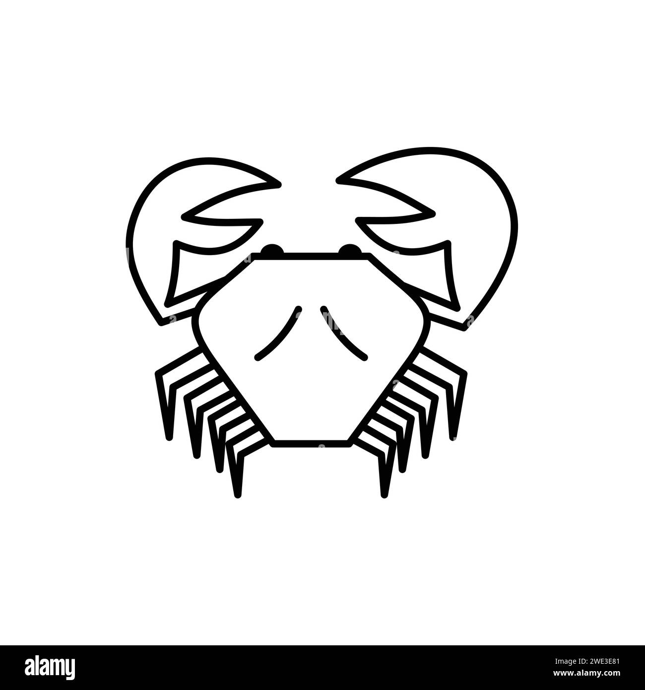 Cancer Zodiac Sign Logo Icon Isolated Horoscope Symbol Vector