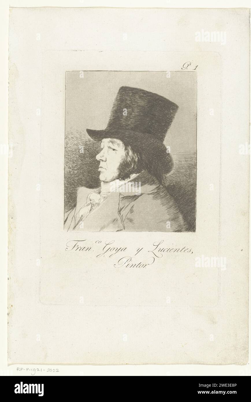 Zelfportret Van Francisco Goya, Francisco de Goya, 1797 - 1799 print ...