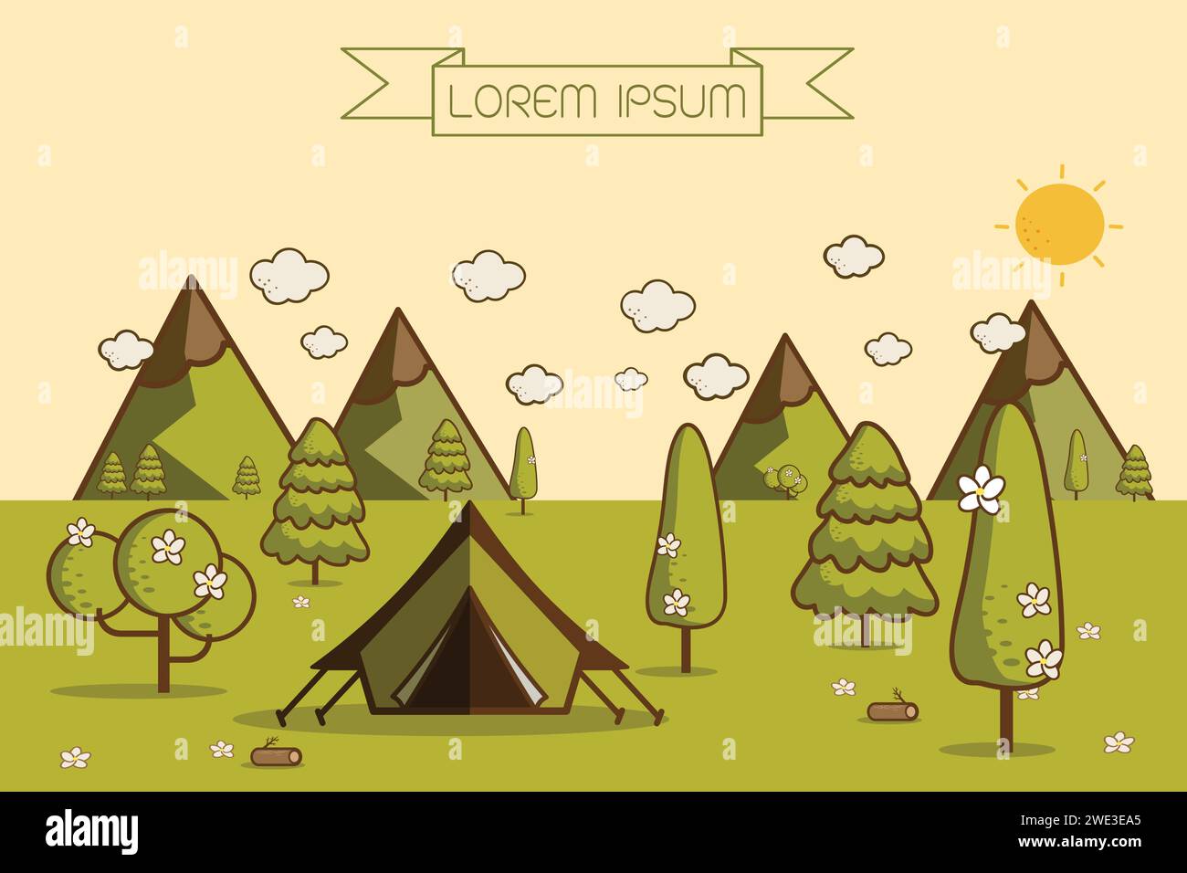 nature landscape. morning landscape in the mountains. solitude in ...