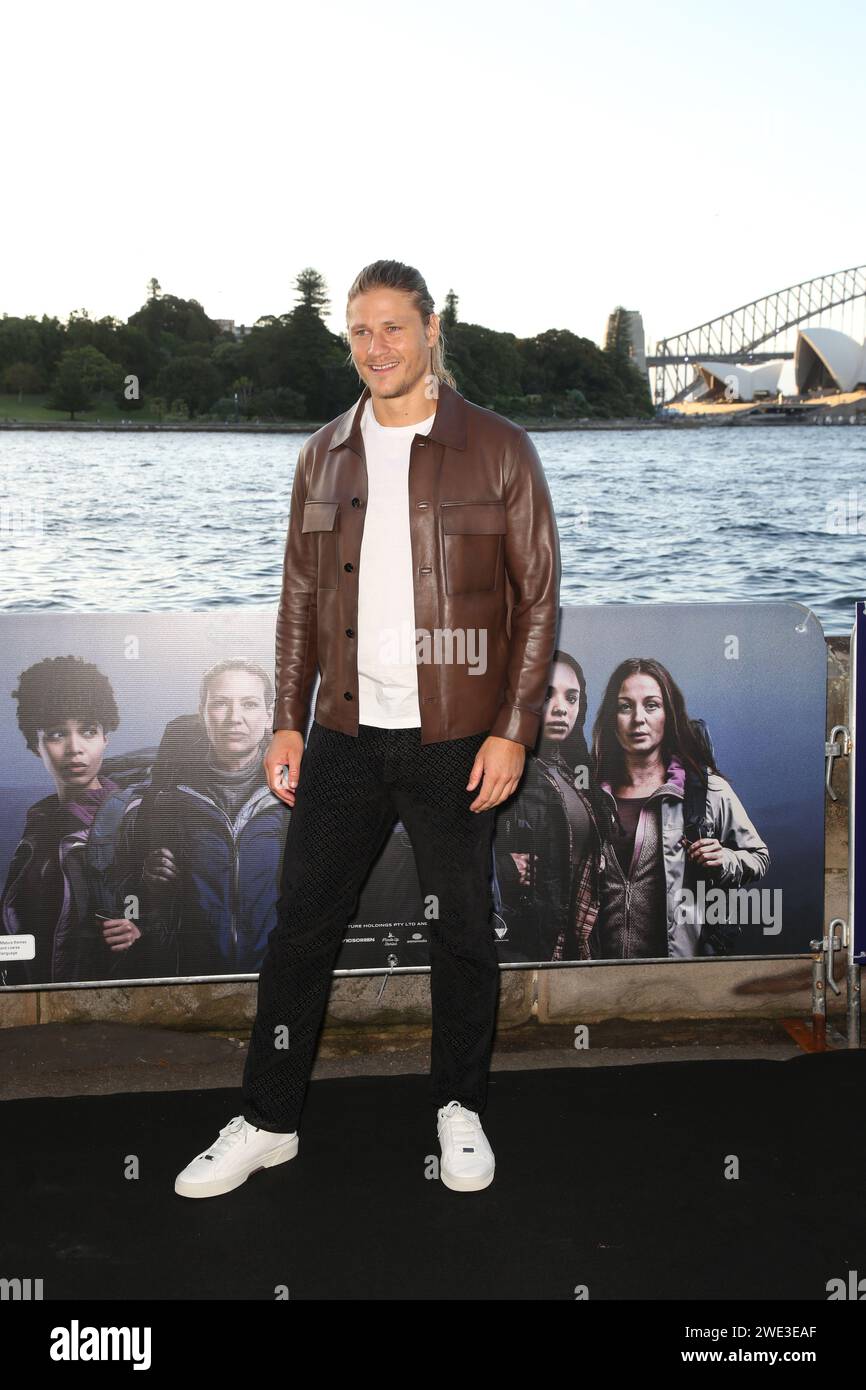 Sydney, Australia. 23rd January 2024. Joe Davidson arrives on the red ...