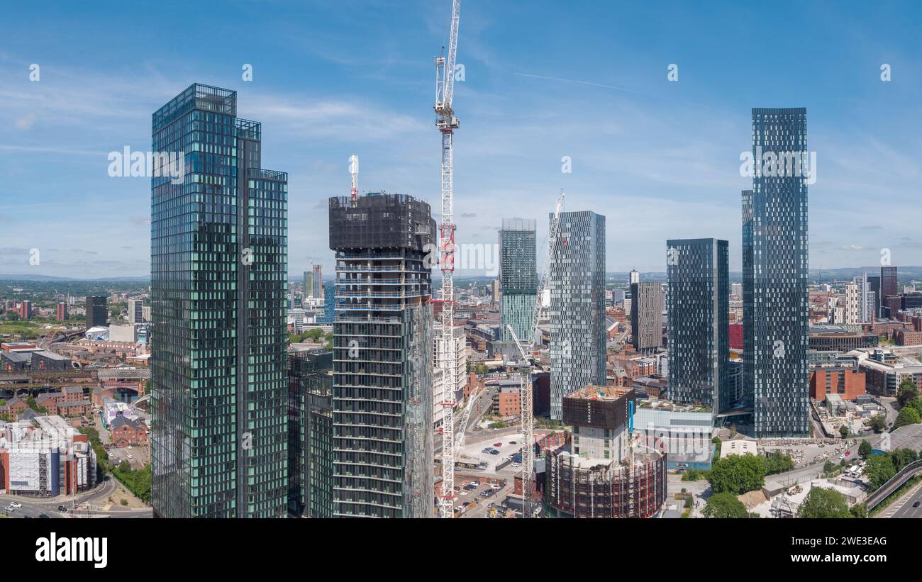 Construction progress of The Blade & Three60 residential towers with ...