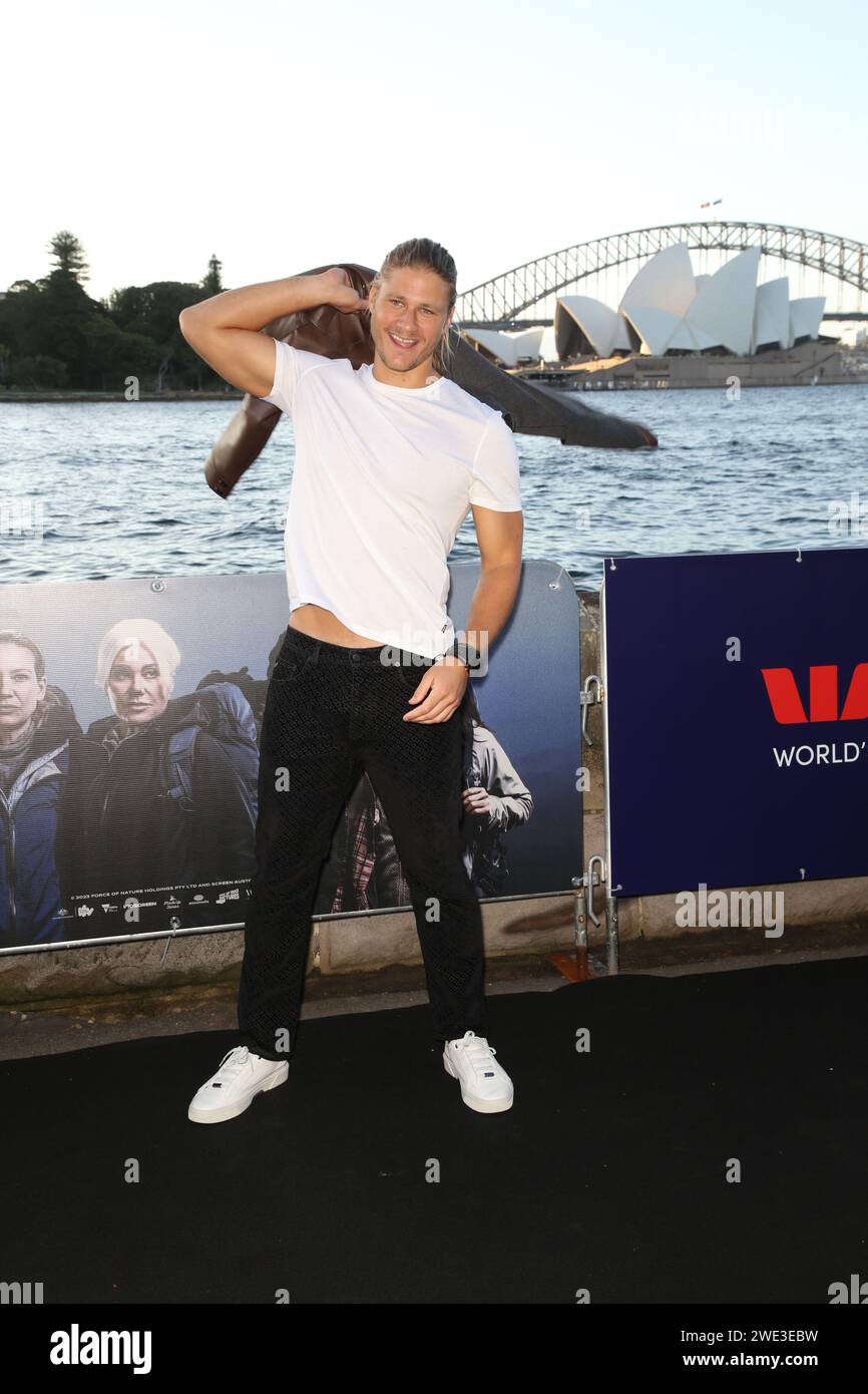 Sydney, Australia. 23rd January 2024. Joe Davidson arrives on the red ...