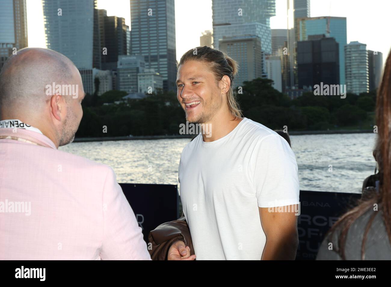 Sydney, Australia. 23rd January 2024. Joe Davidson arrives on the red ...