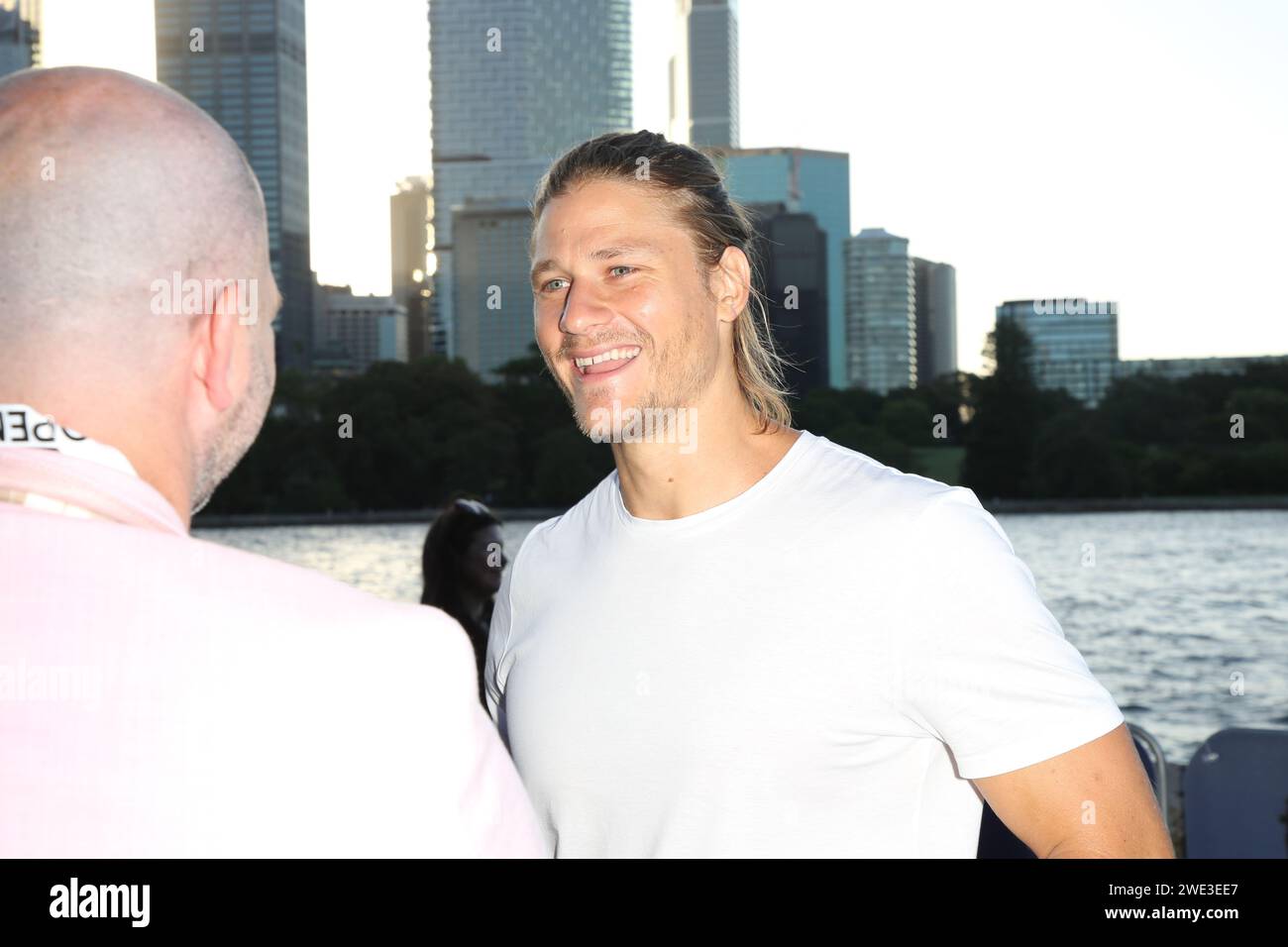 Sydney, Australia. 23rd January 2024. Joe Davidson arrives on the red ...